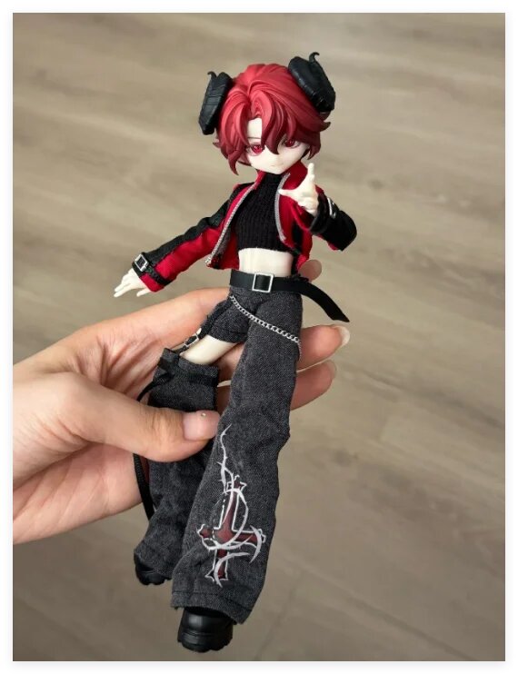 Коллекционная фигурка Mita Cat Box Series 1/8 BJD от 52TOYS Черный, Confirmed D