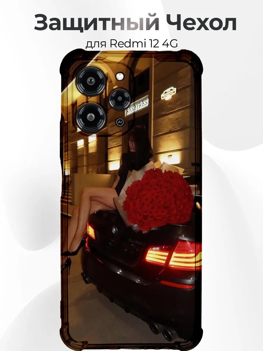 Чехол для iPhone XS Max BMW M5 F10 с розами