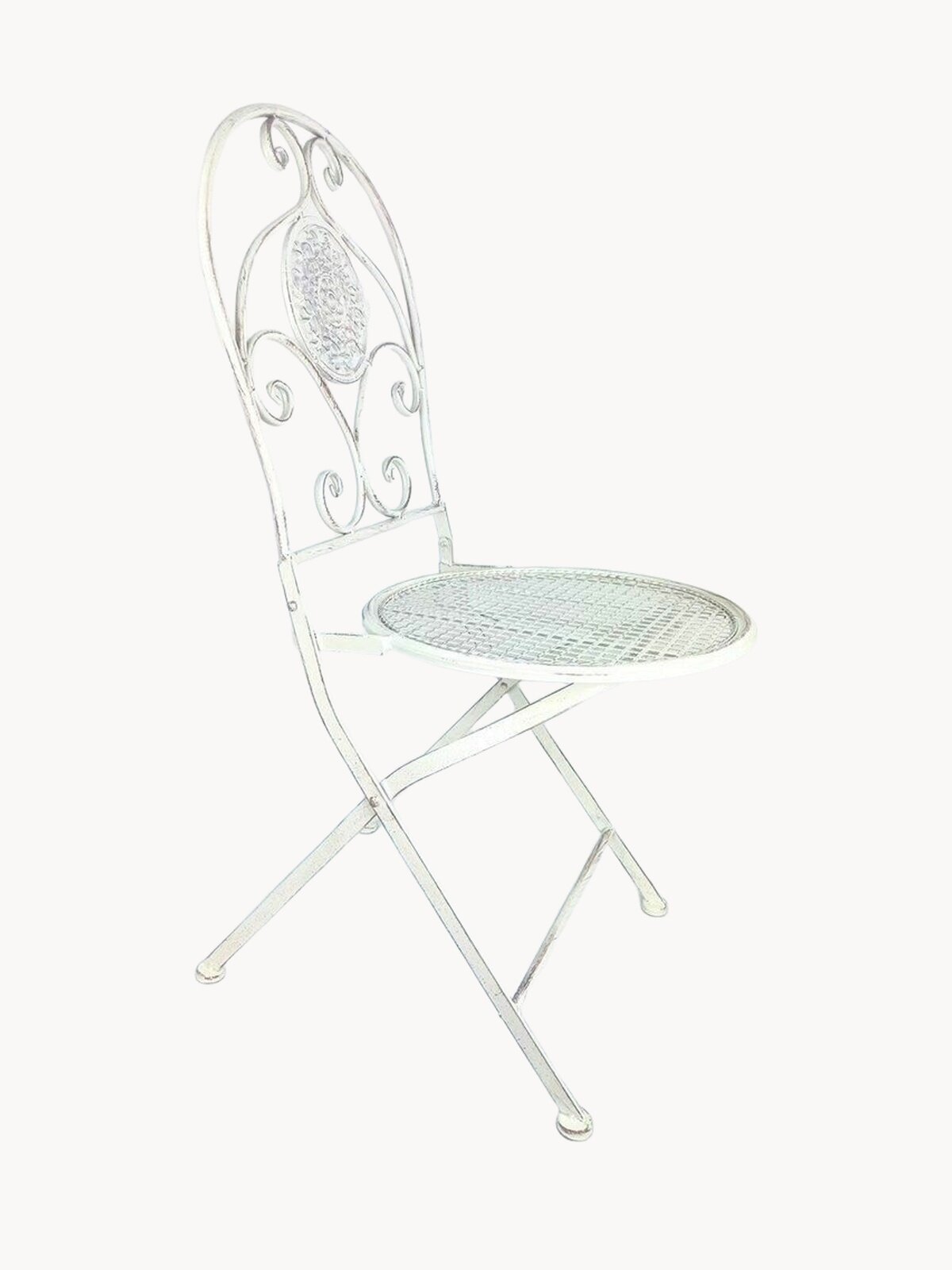 Металлический стул Прованс 95х39 см (белый) складной Country Artists