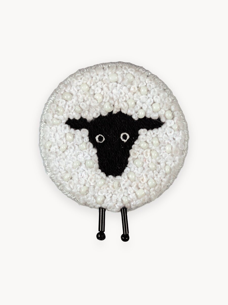 Набор для вышивания Klart 10-030 "Брошь. Овечка" 5 х 4.5 см