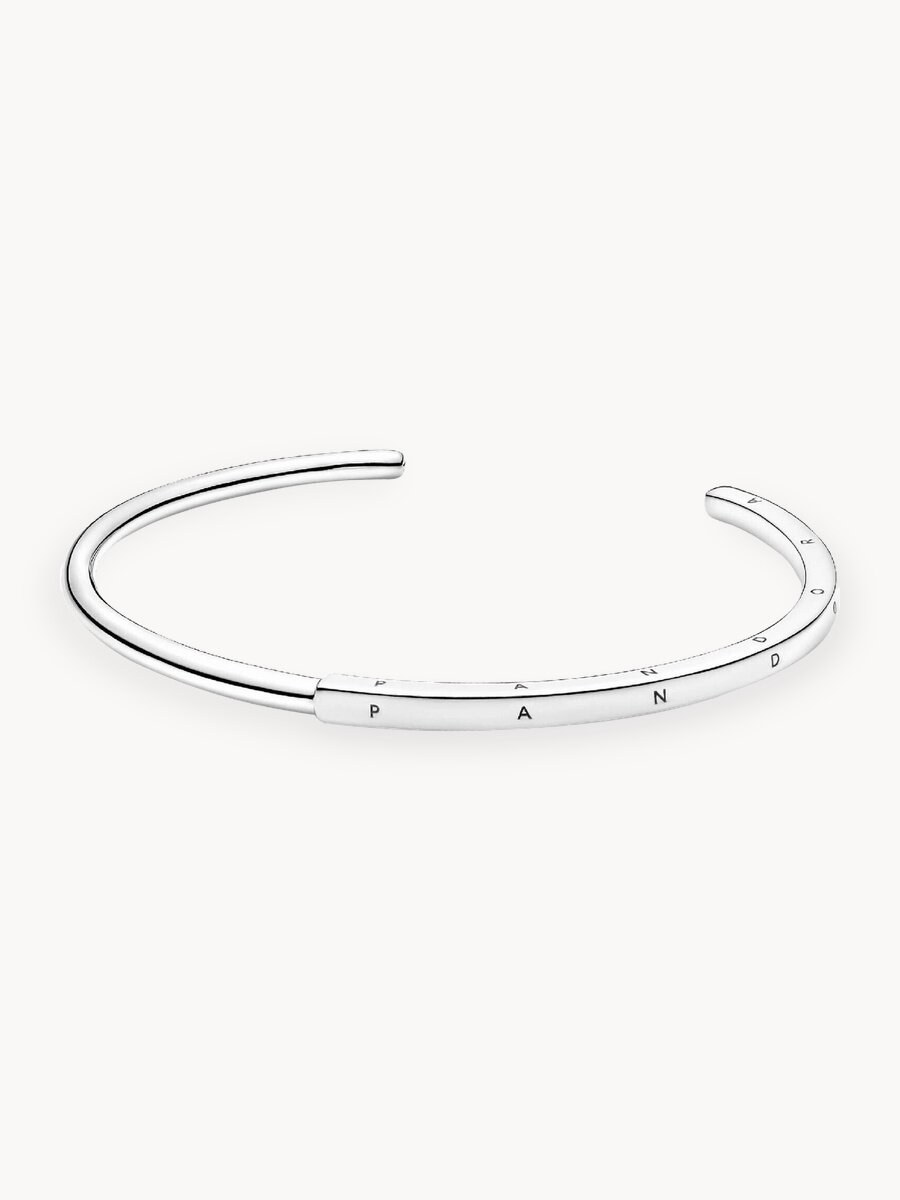 Жесткий браслет, серебро, 925 проба