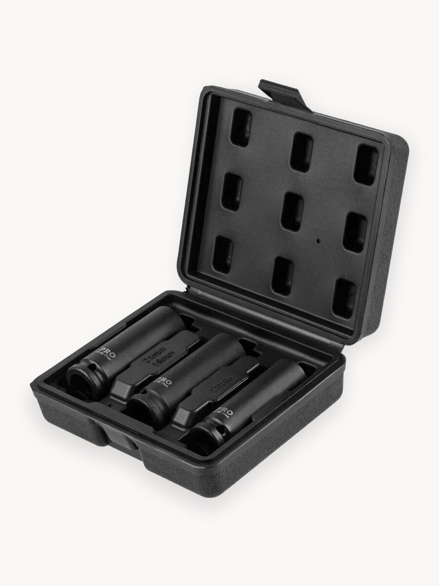 Набор головок ударных тонкостенных 1/2" 6 граней 3 предмета PRO STARTUL (PRO-34003)