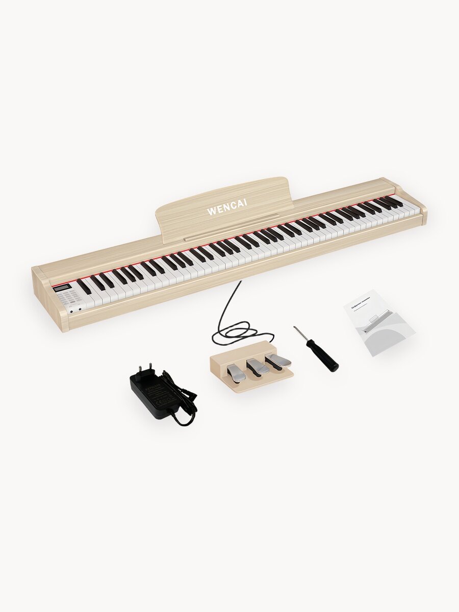 WENCAI Цифровое пианино BL-280, 88 клавиш, деревянное пианино, лучший художественный подарок, Подходит для новичков.