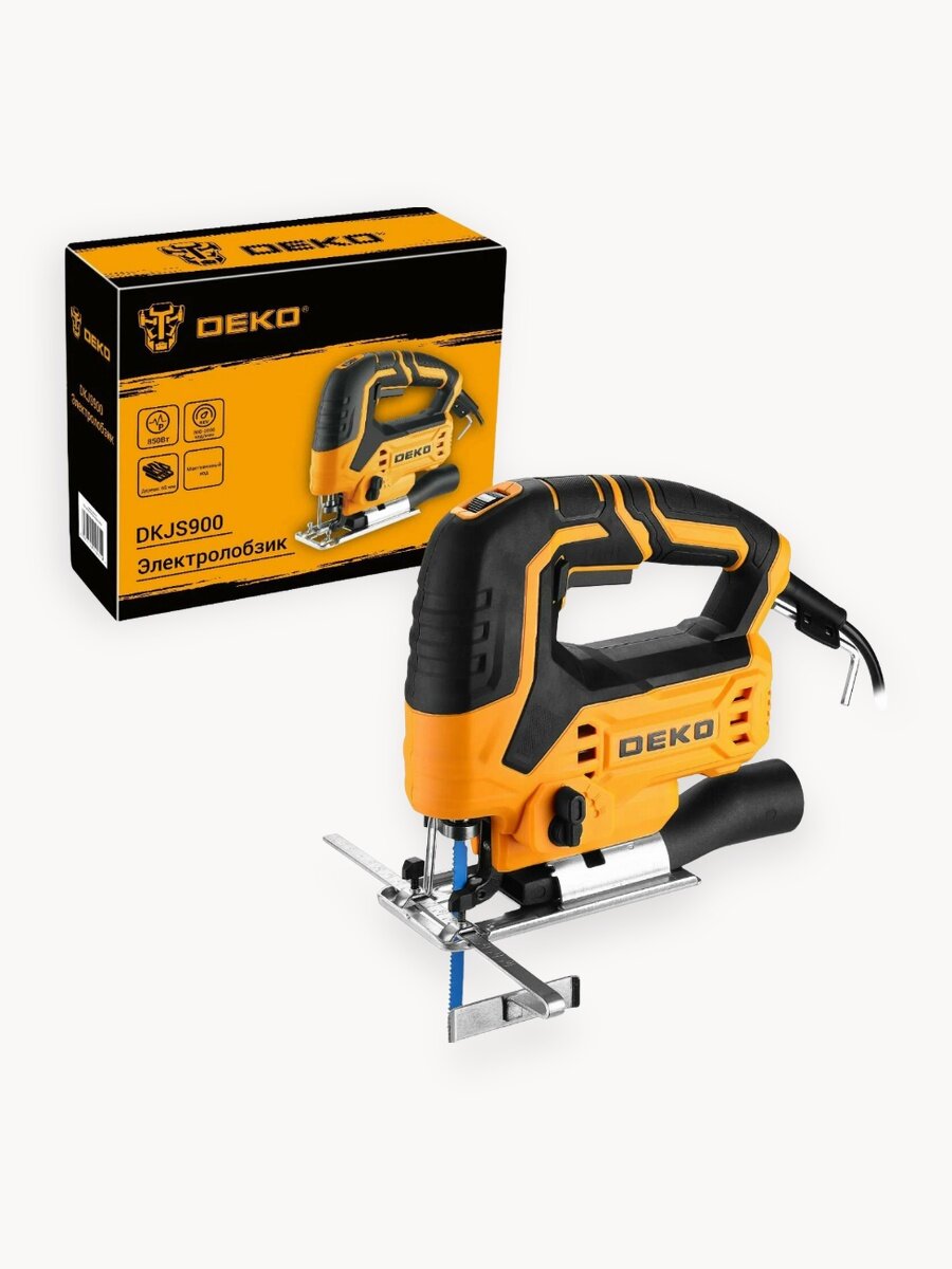 Лобзик электрический DEKO, DKJS900, 850 Вт, 3000 ход/мин, маятниковый ход, 65 мм, регулировка оборотов