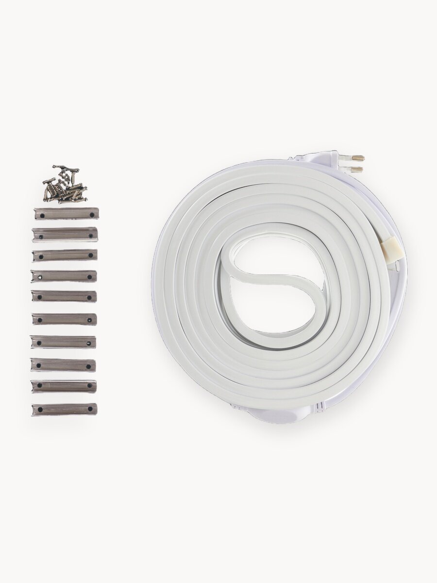 Светодиодная лента IEK Неон LSR5-2835P120-8-IP65-220В, 5м, 8Вт/м, розовый, комплект с драйвером