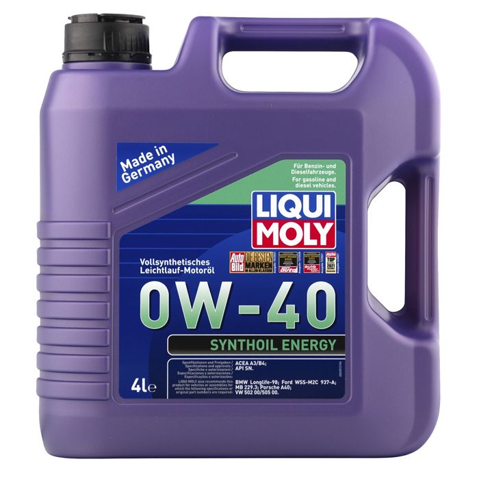 Синтетическое моторное масло Liqui Moly Synthoil Energy 0W-40, 4л