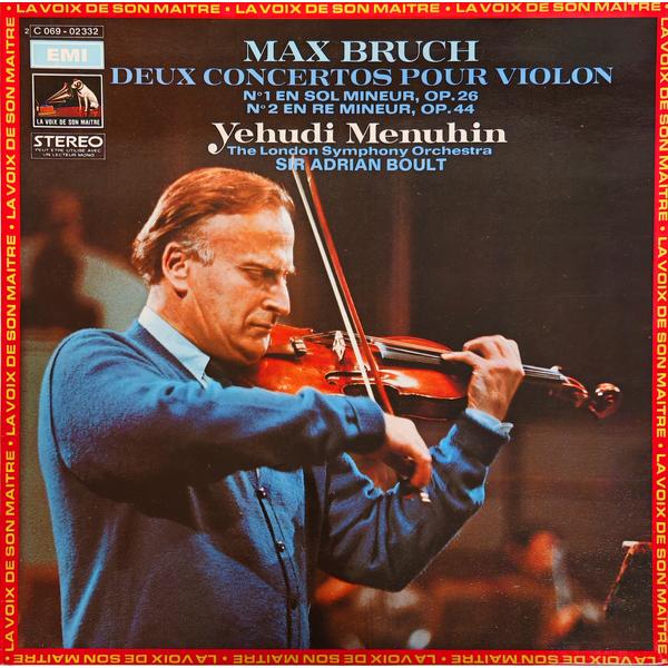 Винтажная виниловая пластинка MAX BRUCH - DEUX CONCERTOS POUR VIOLON (YEHUDI MENUHIN)