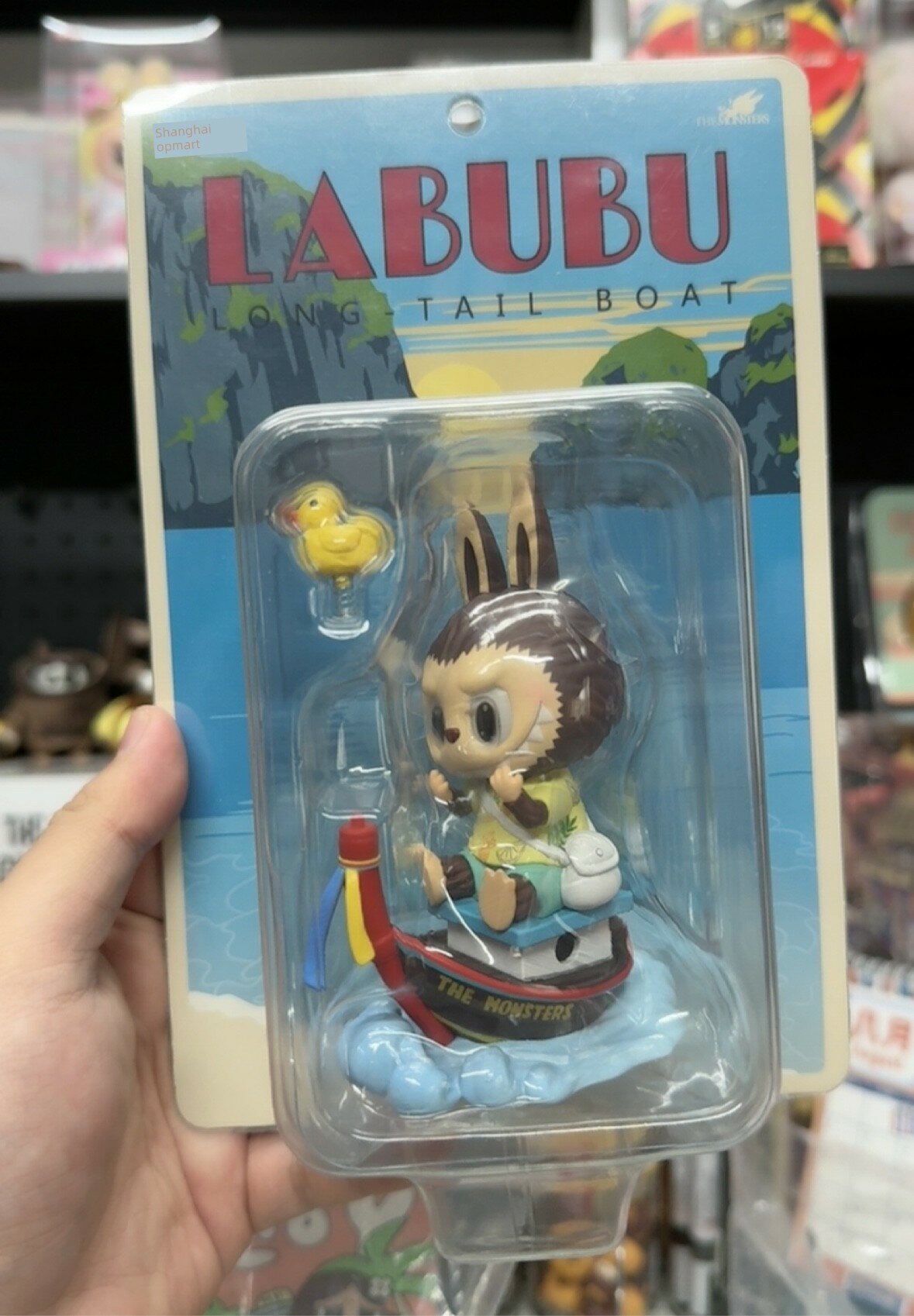 POP MART Labubu Таиландская ограниченная серия длинный хвост лодка подвесной карточка, коллекционный аксессуар-подвеска