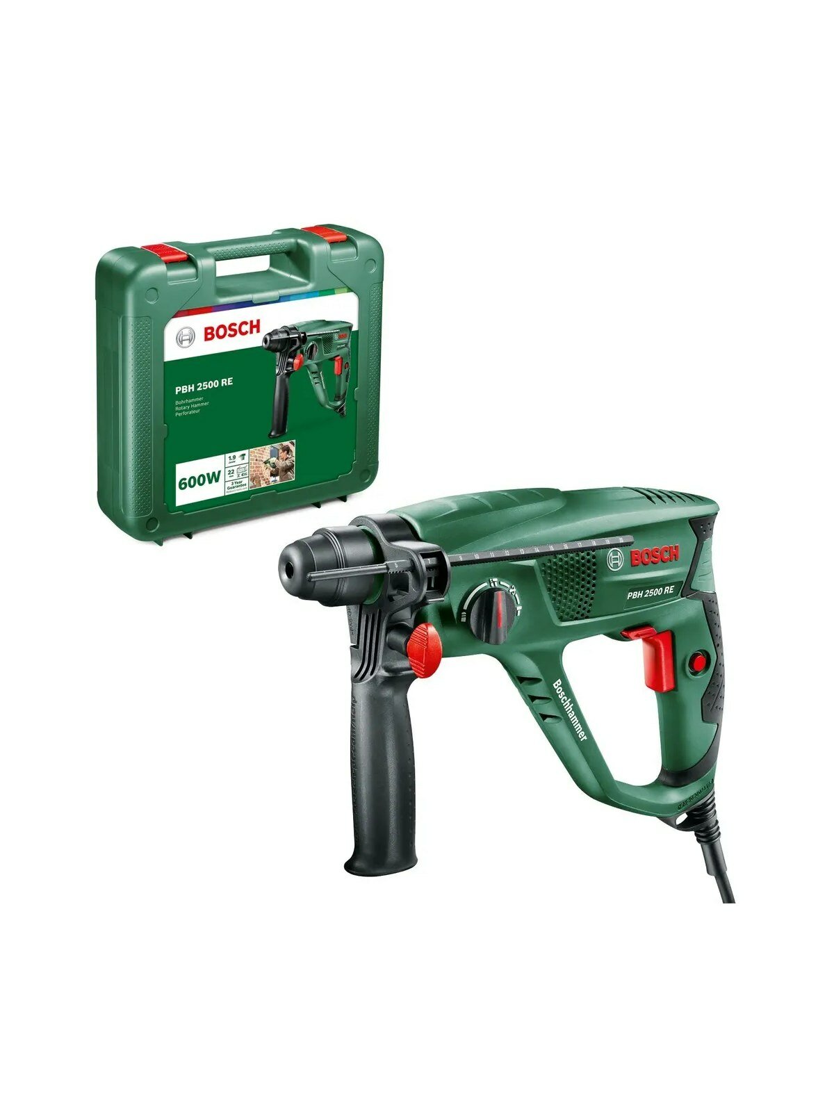 Перфоратор сетевой Bosch PBH 2500 RE, 600 Вт, 22 mm, 0603344401