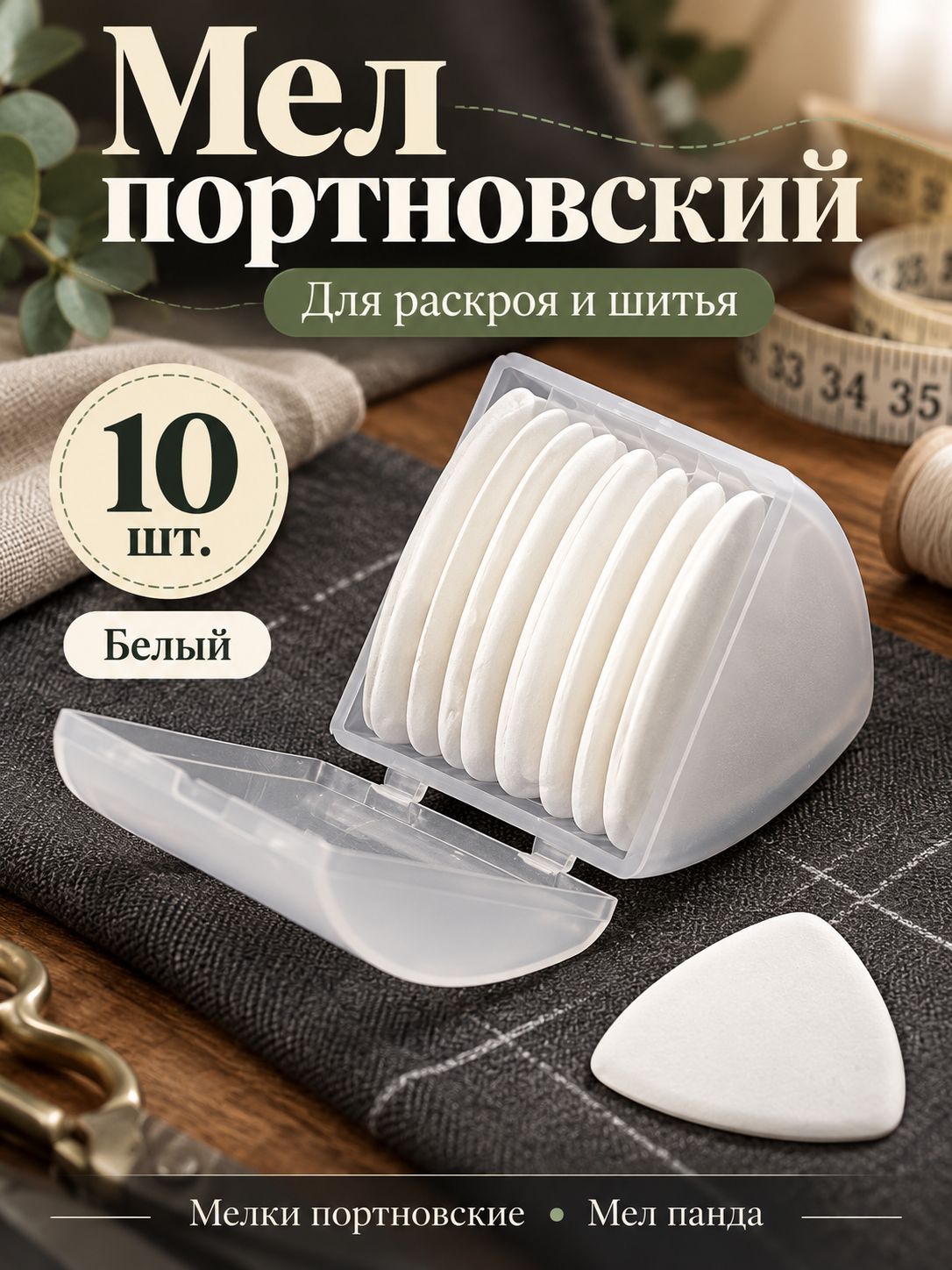 Мел портновский, цветов: 10 шт.