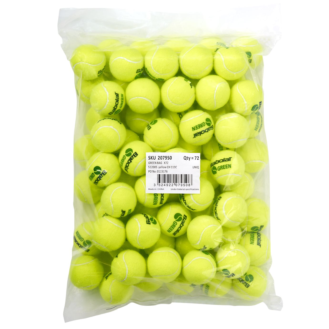 Детские теннисные мячи Babolat Green 72 мяча