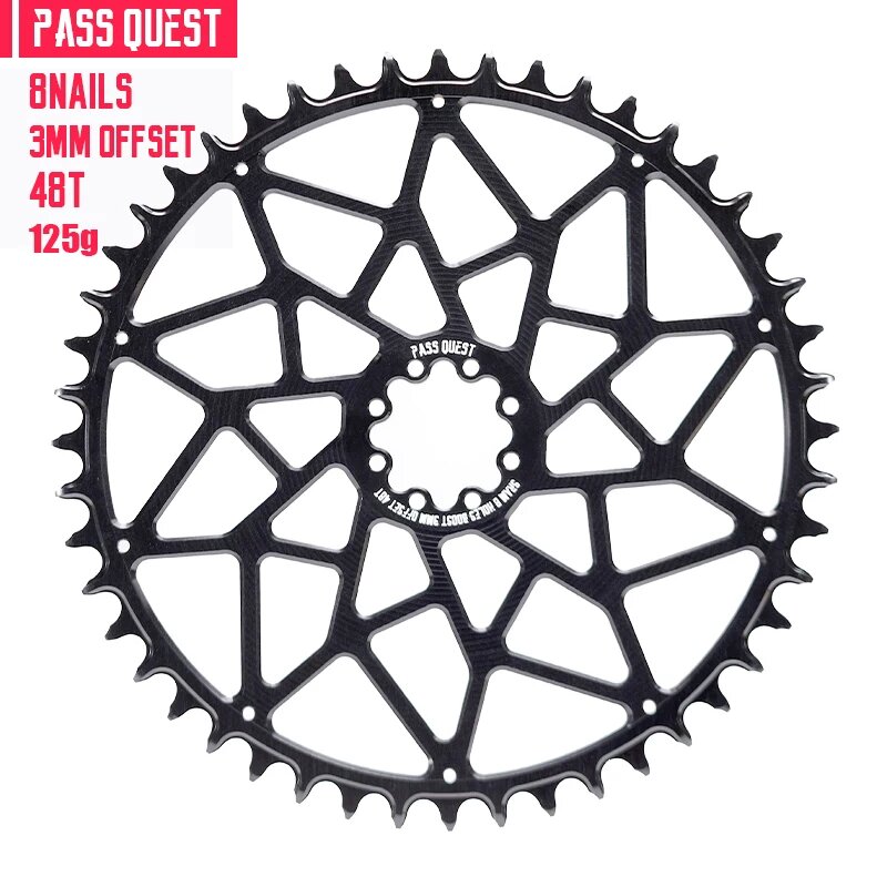 SRAM Force 8-Болтовая Зубчатая Шестерня 3 мм Смещение 48T Черная Деталь для Прямой Установки на Велосипед