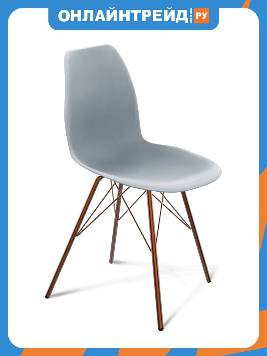 Стул Sheffilton SHT ST29/S37 серый ral 7040/медный металлик
