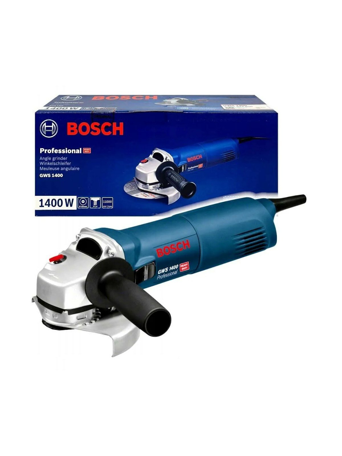 Болгарка электрическая Bosch GWS 1400, 1400Вт, 125 мм, (0601824806)