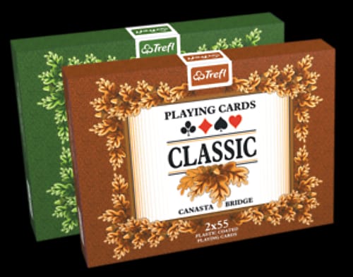 Карты игральные Trefl Classic, 2 колоды, зеленый