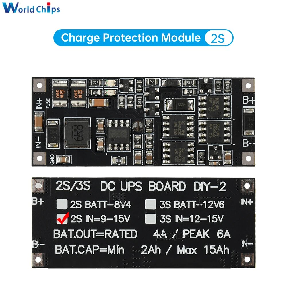 Модуль защиты заряда 2S 2/3S DC UPS Board DIY-2