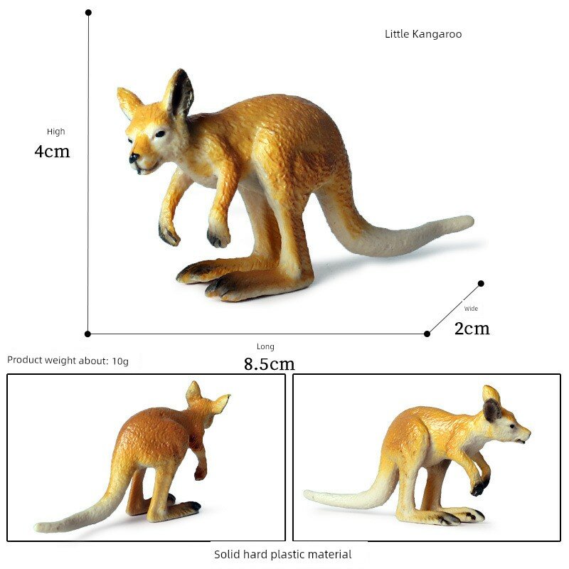 Мини-кенгуру животное фигурка игрушка, ручная работа 3D модель для декора тортов, 5 см высотой