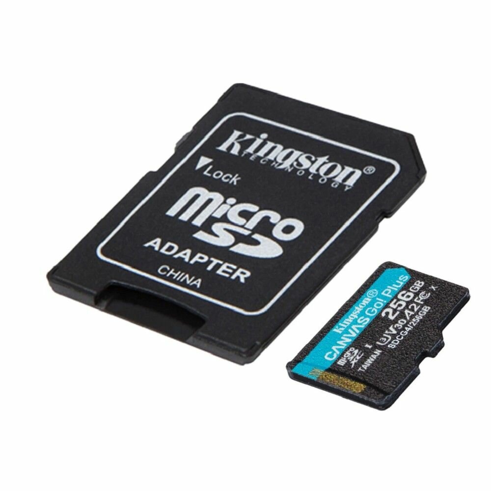 Kingston Карта памяти Micro SecureDigital 256GB SDCG4 256GB Canvas Go! Plus A2 + adapter