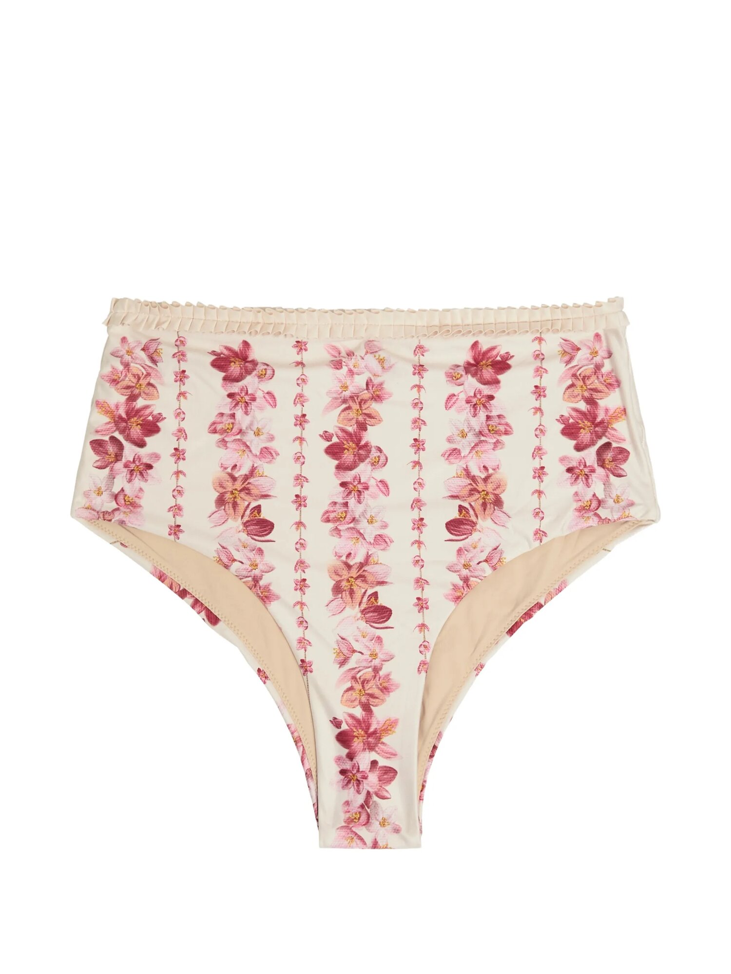 Купальник Floral-print ruffled bikini bottoms