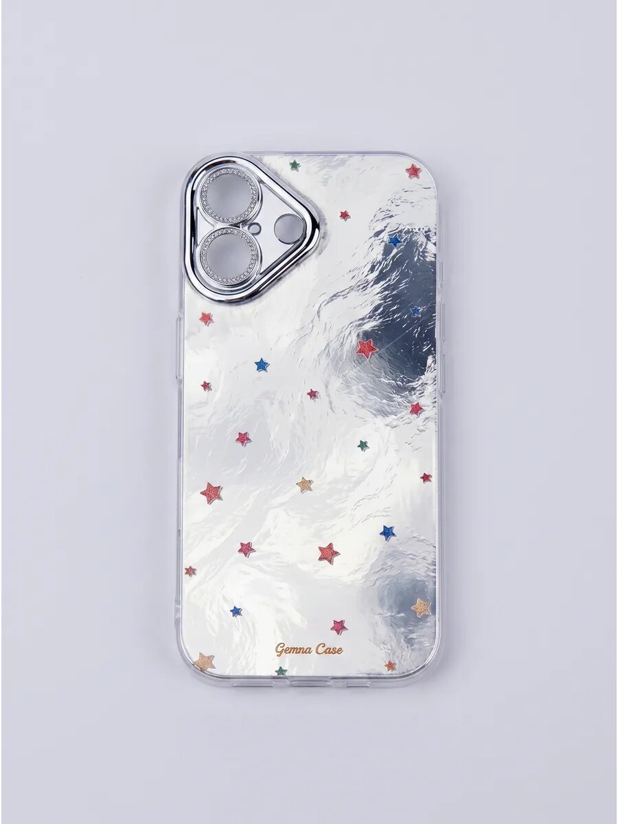 Чехол "Защитник", для iPhone 17, ударопрочный, MagSafe, силикон, серый, с принтом — фото 1