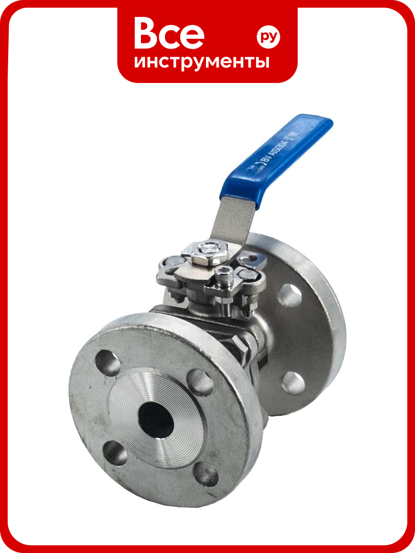 Кран шаровый фланцевый под привод нержавеющий NEWKEY (2PC), AISI304 DN20 (3/4"), (CF8), PN16 NK-BFtp(2PC)20/4