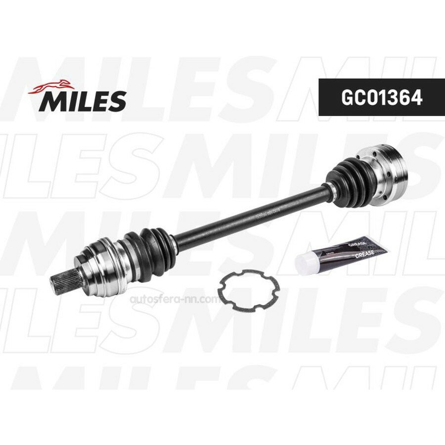 MILES GC01364 Привод в сборе AUDI A3/Q3/ VW GOLF/PASSAT/TIGUAN/ SKODA OCTAVIA/SUPERB зад. лев.