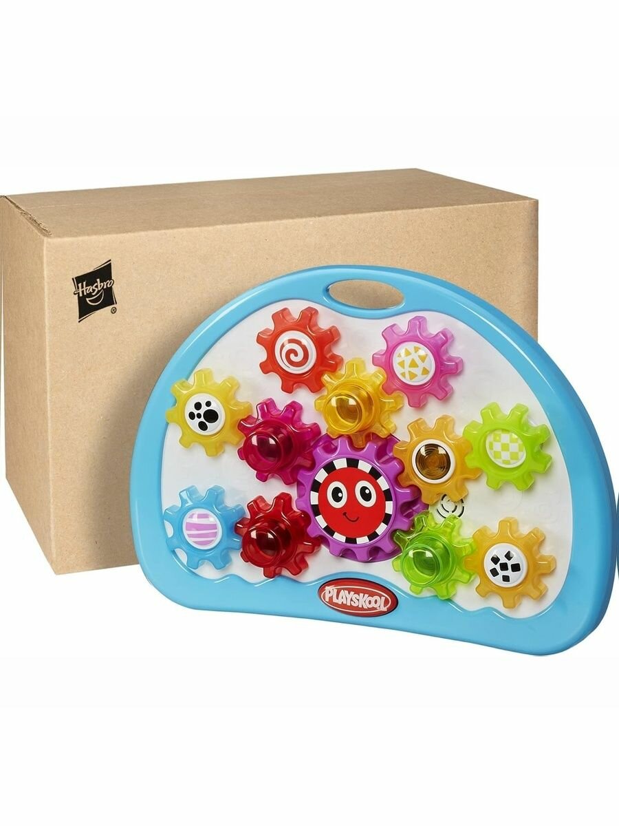Playskool Игрушка Playskool Busy Gears для малышей и младенцев от 12 месяцев и старше, с освещением, звуками и вращающимся действием