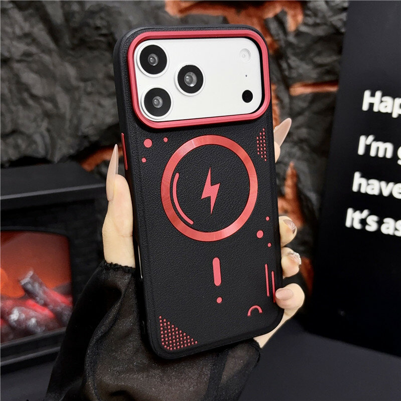 Чехол для Apple iPhone 17 Pro / Айфон 17 Про, soft touch, чехол-кардиомонитор, искусственная кожа, поликарбонат (PC), защита камеры, ударопрочный, усиленные углы, Apple, Apple iPhone 17 Pro, black,