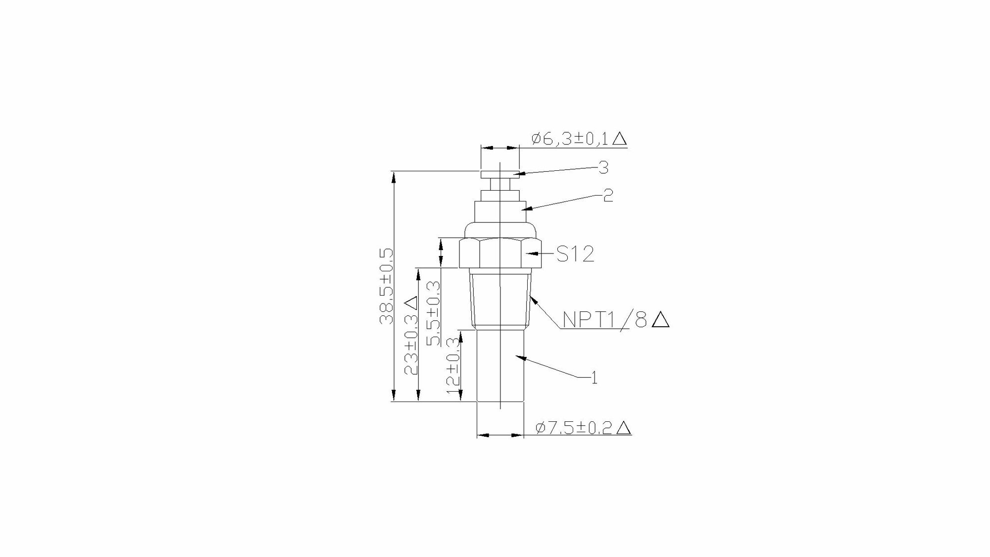 Датчик температуры ОЖ Chevrolet Lacetti (J200) 05-, Lanos 05-, Daewoo Matiz (M100, M150) 98-