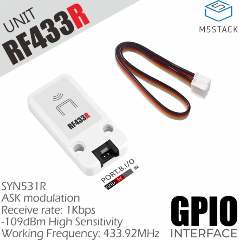 M5Stack Unit RF433R Радиочастотный приемник SYN531R 433.92MHz