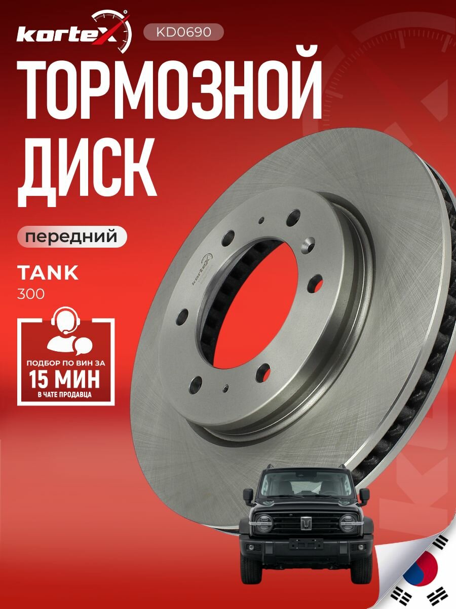Диск тормозной Kortex для TANK 300, передний (d 316mm), KD0690