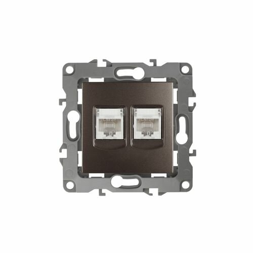 Розетка компьютерная 2-м Эра12 RJ45 12-3108-13 бронз. Эра Б0019355