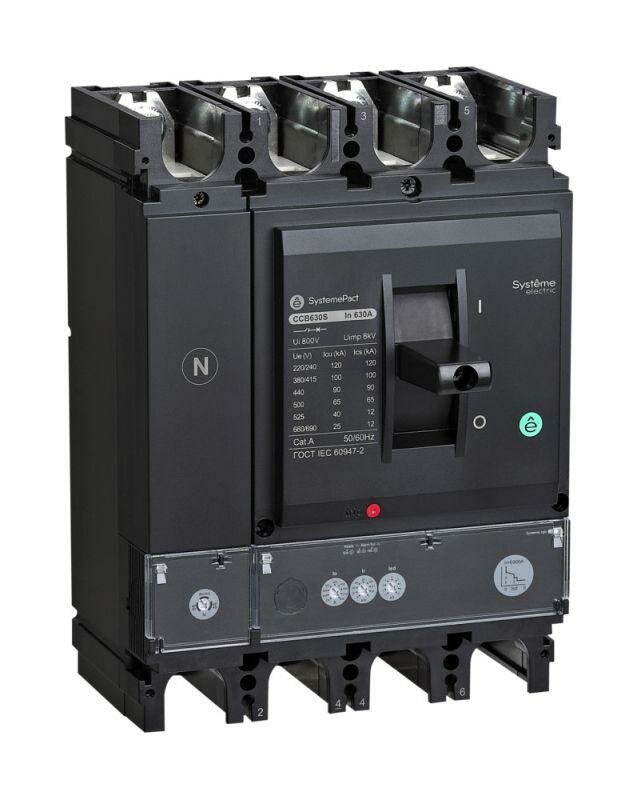 Выключатель автоматический SYSTEMEPACT CCB630 50кА 4P4D S2.3 630А рычаг SE SPC630N63023L4DF