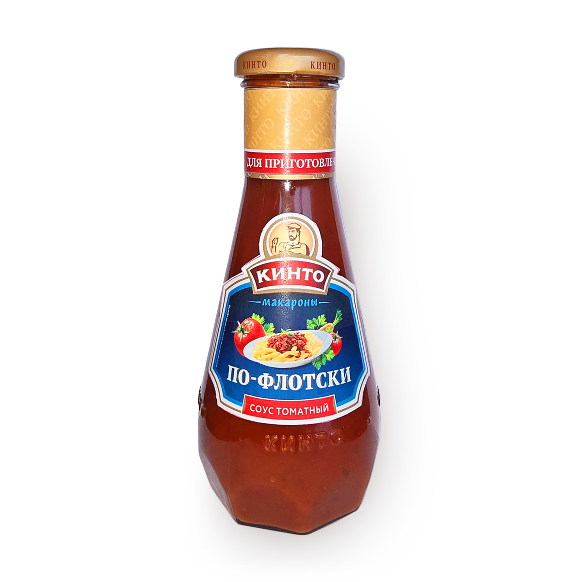 Соус томатный Кинто "Макароны по-флотски", стеклянная бутылка, 305 г