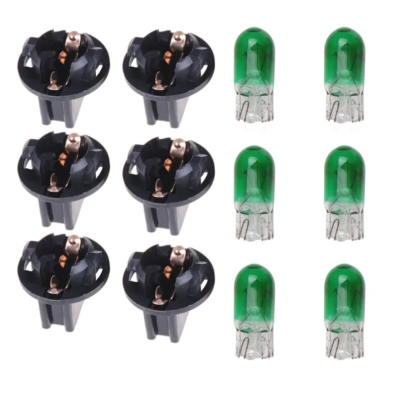 6 шт. t10 поворотный замок plug and play патрон для лампы t10 светодиодная и Green Halogen lamp