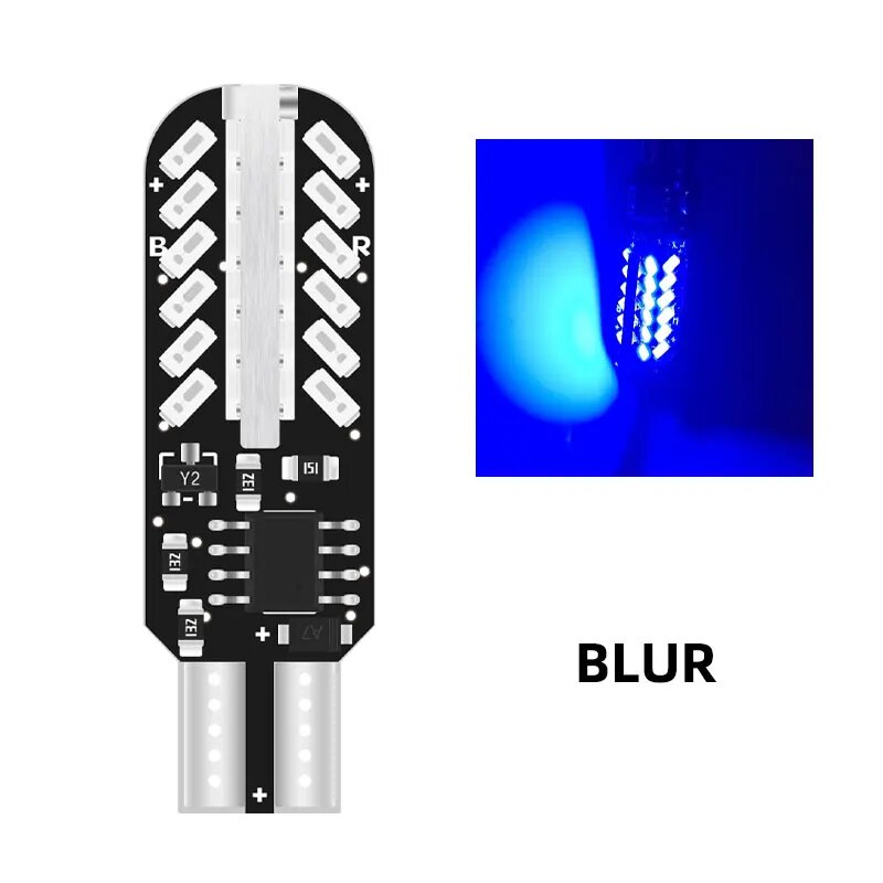2 шт. LED T10 Blue, 194 198, стробоскоп