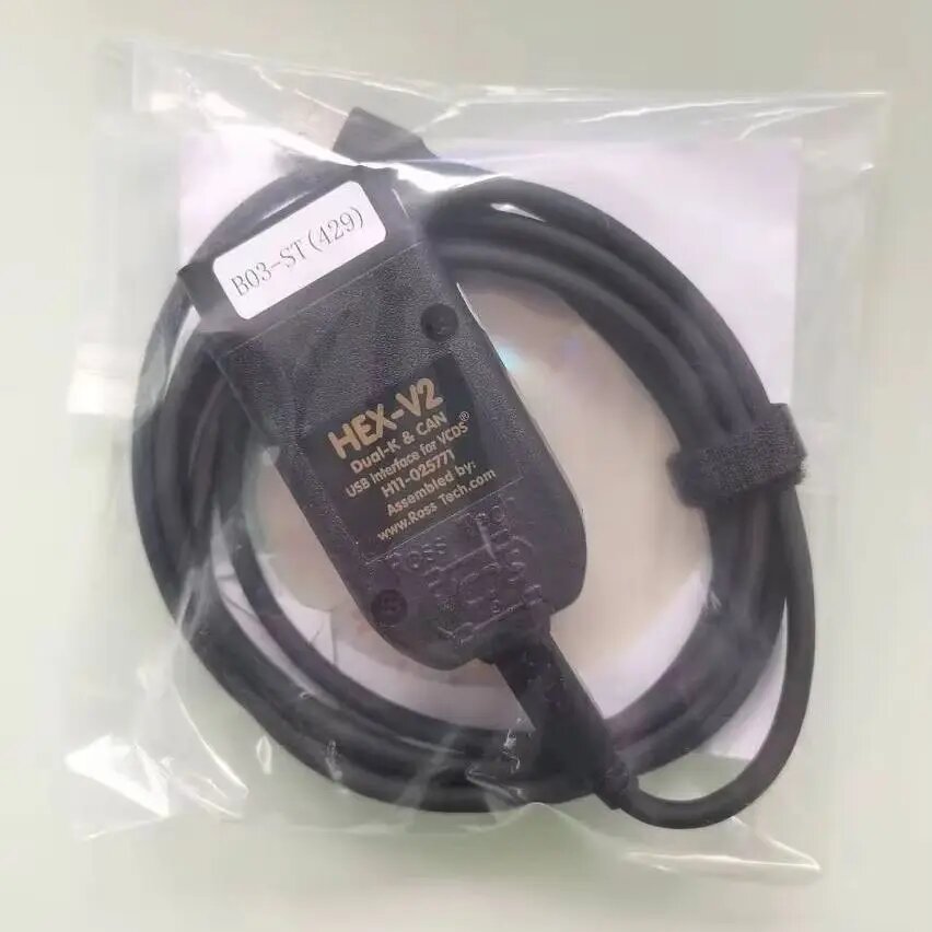 Реальный чип HEX V2 VAGCOM VCDS STM32F429 5053, многоязычный «все в одном» V2 STM32F429