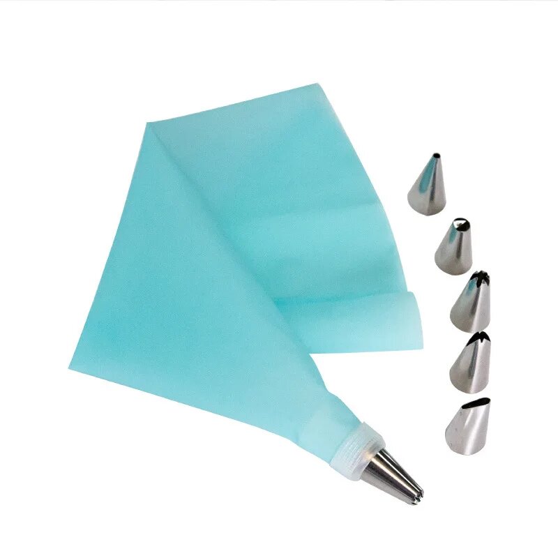Набор насадок для украшений тортов из нержавеющей стали 8pcs BLUE
