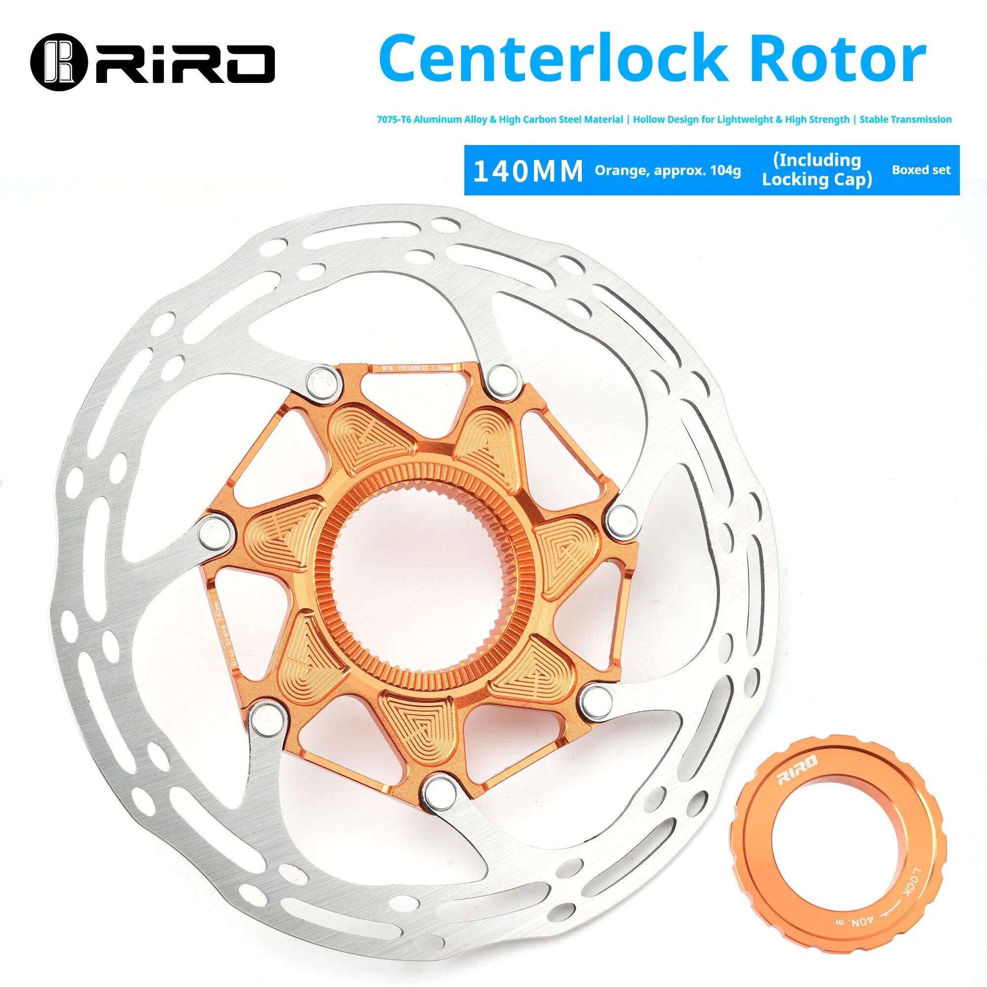 Центральный ротор RIRO 140 мм оранжевый