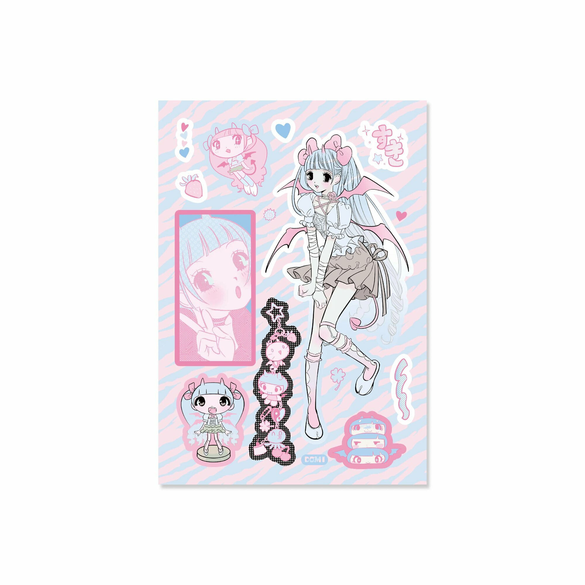 Наклейки Korean Stickers Domi, цвет 07, 32 шт.