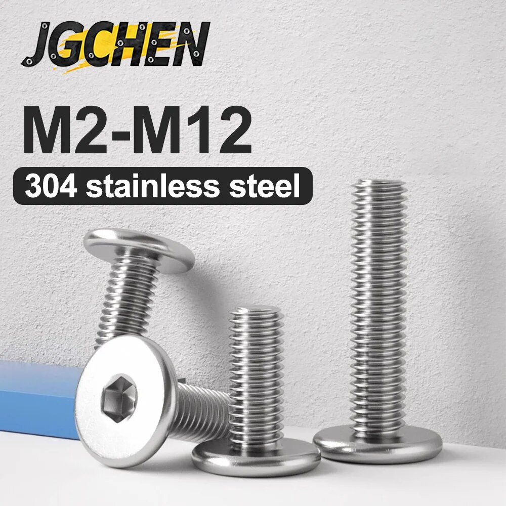 Винты XMSJ из нержавеющей стали 304 M2-M12 с шестигранной головкой M2 (50 Pcs), 8mm