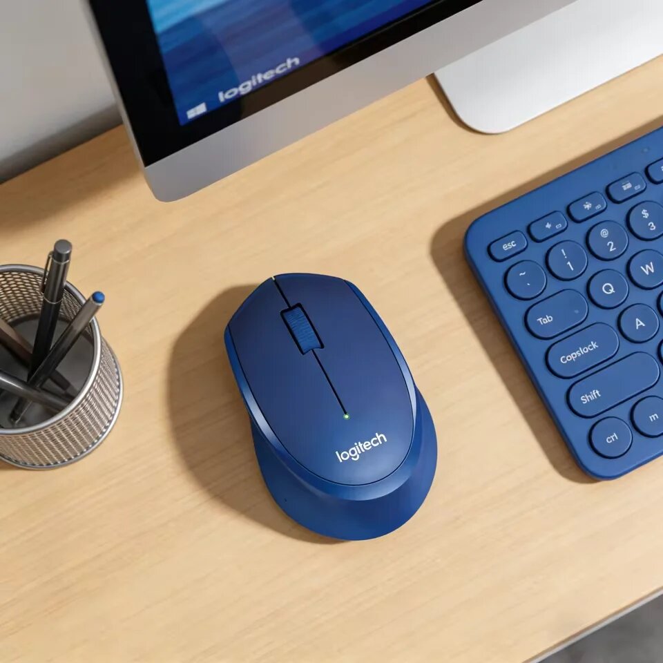 Logitech M330 бесшумная беспроводная мышь Blue
