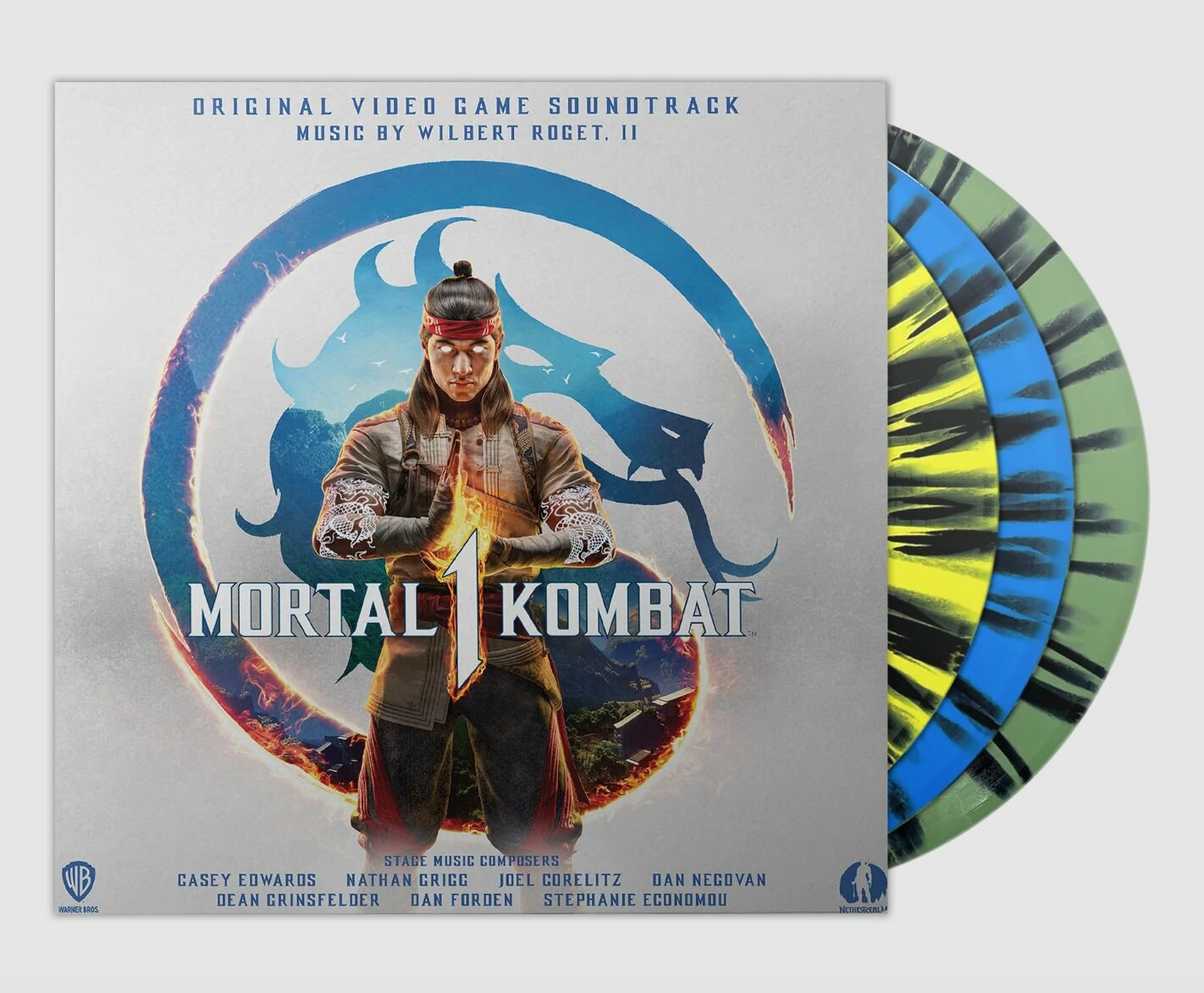 Mortal Kombat 1 OST (500шт в мире MK Sub-Zero, Scorpion, Reptile Ninjas Splatter Soundtrack) Цвет: Брызги Ниндзи Саб-Зиро, Скорпион, Рептилия, Виниловая Пластинка + Постер, Саундтрек Мортал Комбат