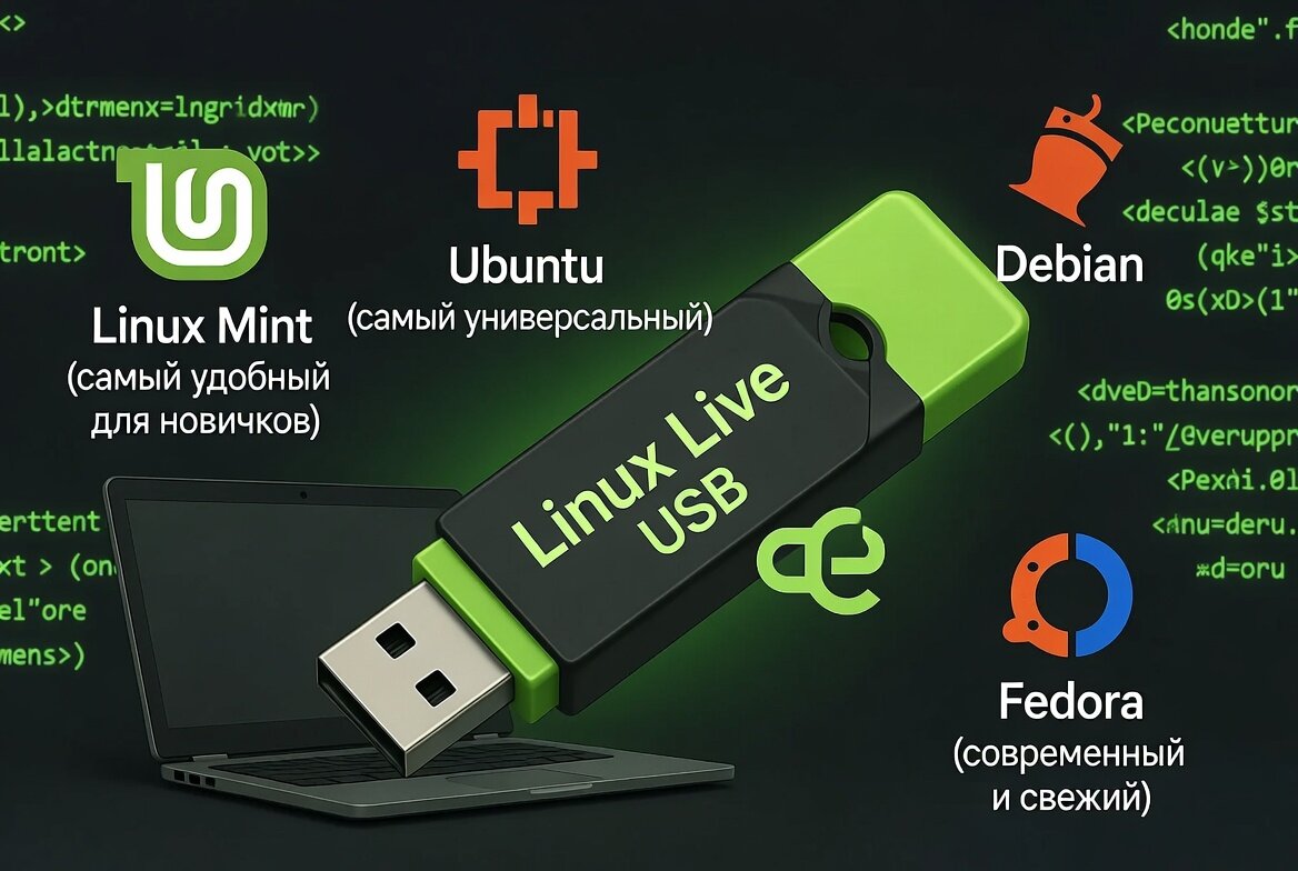 Готовый к использованию Linux (Линукс) на флешке USB(Ubuntu, Mint, Debian и др), 64GB
