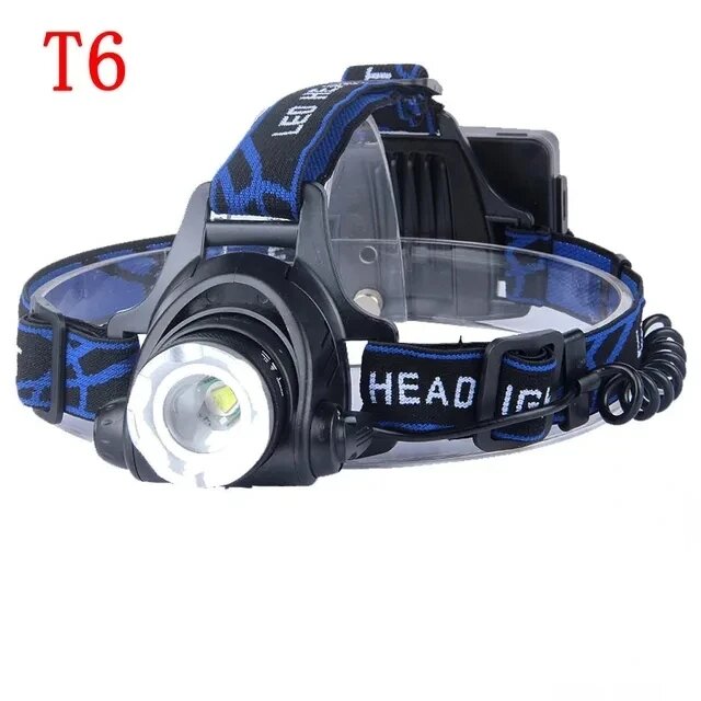 Налобный фонарь LED T6, 1000 Лм, 3 режима, No sensor