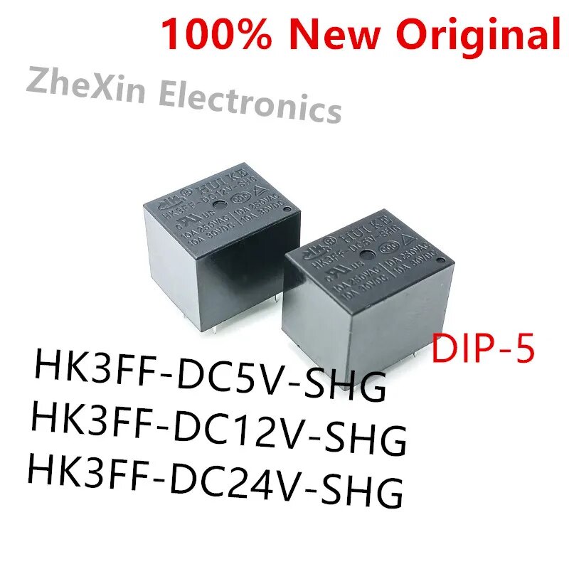 Набор из 10 сигнальных реле HK3FF DIP-5 HK3FF-DC12V-SHG