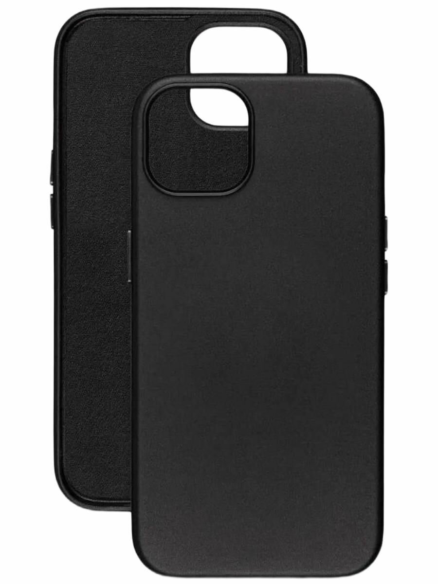 Чехол на iPhone 13 PRO, Noble кожаный, черный