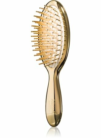 Расческа Janeke gold line air-cushioned brush with gold pins, золотой, 17,3 x 5 см