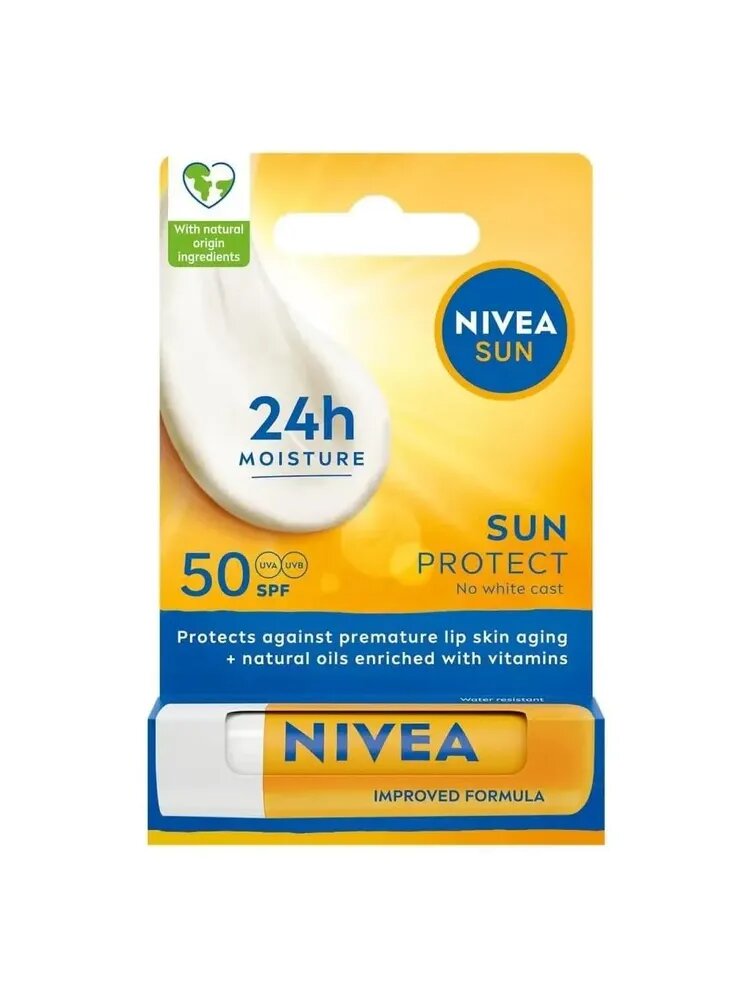 Nivea Sun Солнцезащитный бальзам для губ SPF50, 4.8 г