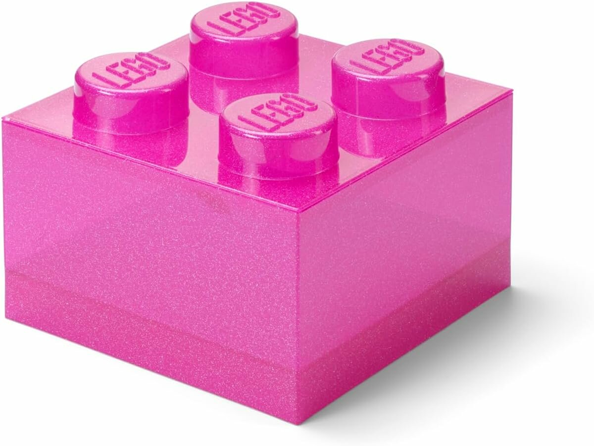 Контейнер Lego пурпурный с блестками 4009_40090805, пластик, 25см